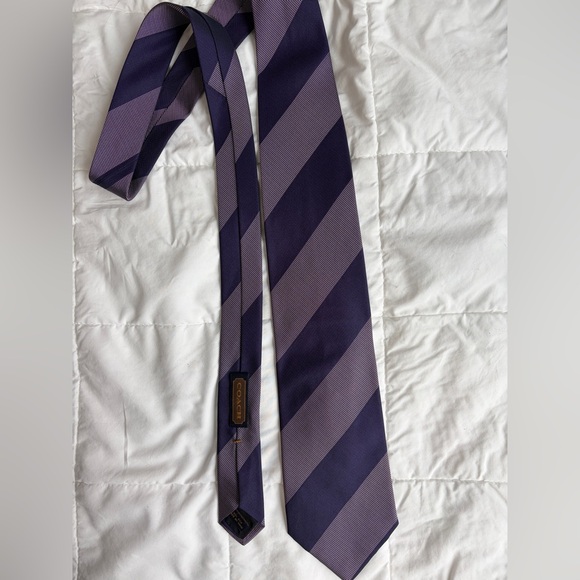 Coach | Accessories | Coach Purple Striped Tie | Poshmark